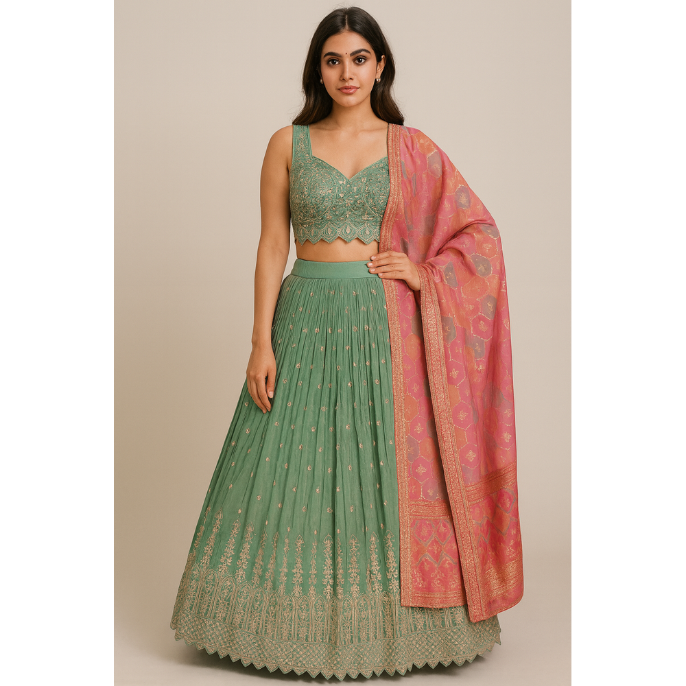 ALIYA STITCHED LEHENGA SUIT - WOMENS WEAR-LEHENGA SUIT : PEHNAWA - 10 ...